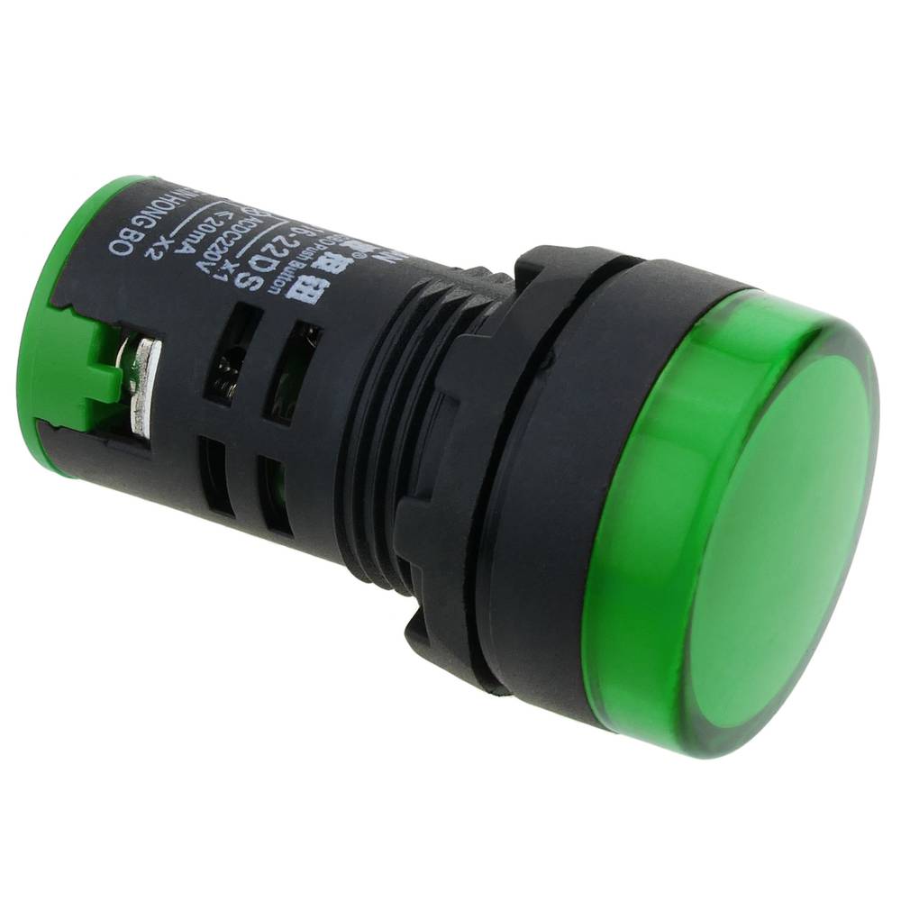 LUZ PILOTO LED 22 MM VERDE 220V | Ingelcom