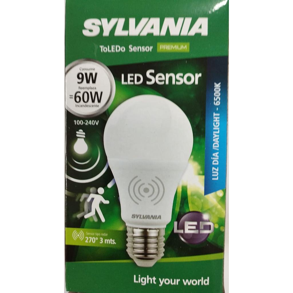 FOCO BOMBILLO LED CON SENSOR TOLEDO 9W E27 100V240V 6500K P27846-36 | Ingelcom